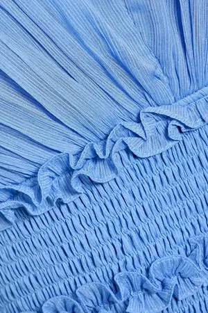 PatBO Candy Ruffled Crepon Mini Dress