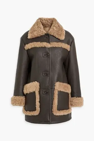 Bally Shearling Coat - Dark Brown