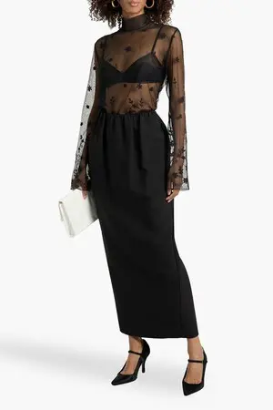 TOTEME Embroidered Tulle Blouse