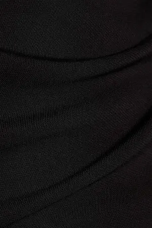 TOTEME Draped Stretch-jersey Top - Black