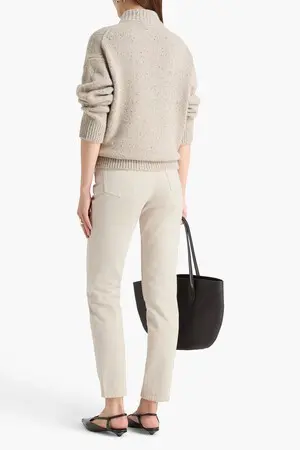 TOTEME Low-rise Tapered Jeans - Beige