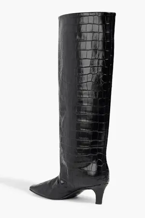 TOTEME Wide Shaft Knee-high Boots - Black