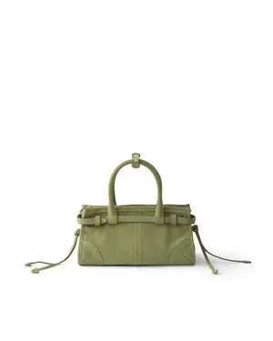 Prada Bonnie Suede Mini Handbag - Agave