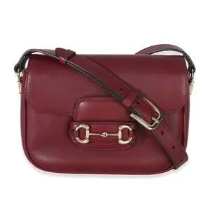 Gucci Soft Calfskin Horsebit 1955 Shoulder Bag - Red