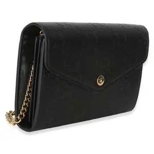 Gucci Calfskin Gg Debossed Chain Wallet