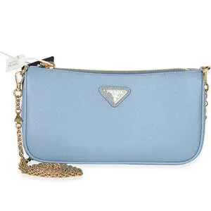 Prada Saffiano Mini Shoulder Bag - Blue
