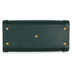 Gucci Dark Textured Dollar Calfskin Diana Bamboo Top Handle Bag