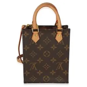 LOUIS VUITTON Monogram Canvas Petit Sac Plat - Brown