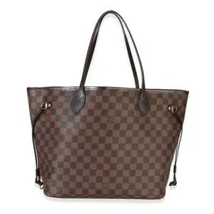 LOUIS VUITTON Damier Ebene Canvas Neverfull Mm Tote Bag - Brown