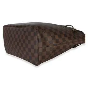 LOUIS VUITTON Damier Ebene Canvas Neverfull Mm Tote Bag - Brown