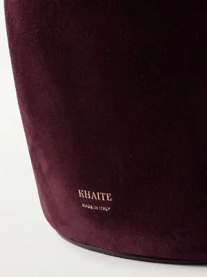 Khaite Lotus Calf Hair Mini Bag - Burgundy