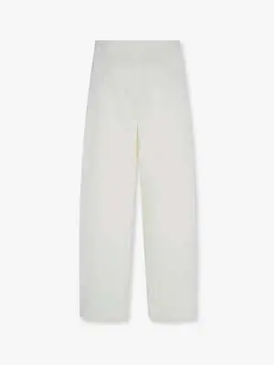 THE ROW Galileo Cotton And Silk Trousers - Beige