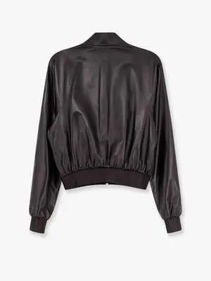 Gucci Soft Nappa Leather Bomber Jacket - Brown