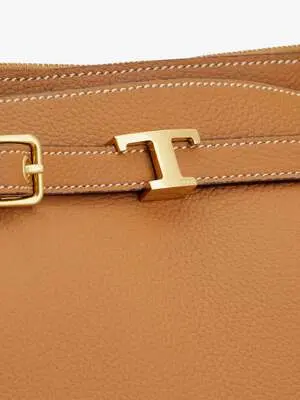 TOD'S Leather Handbag With T Accessory