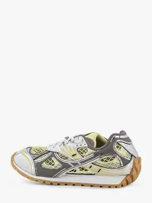 Bottega Veneta Orbit Mesh And Leather Sneakers - Grey