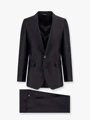 Dolce & Gabbana Sicilia Light Silk Shantung Suit - Black