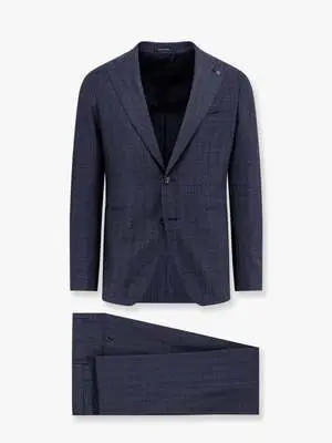 Tagliatore Vesuvio Prince Of Wales Suit - Blue