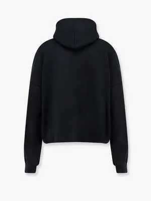 Balenciaga Cropped Cotton Logo Hoodie