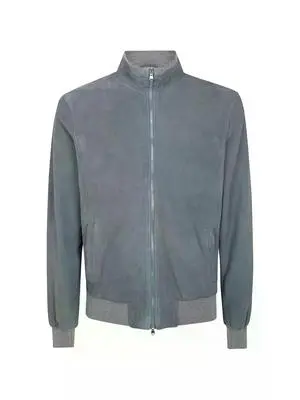 BARBA NAPOLI Suede Bomber Jacket