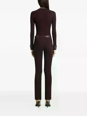 COURREGES Ribbed-knit Cardigan With Vinyl Trim