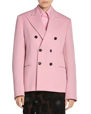 Marni Double Breasted Blazer - Peony