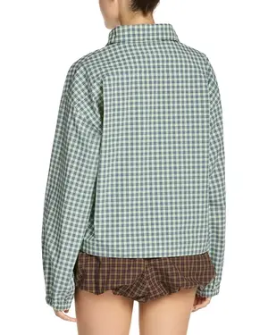 Marni Check High Collar Top - Acid