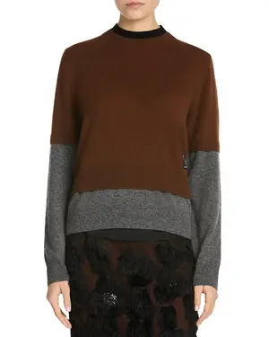 Marni Layered Cashmere High Neck Sweater