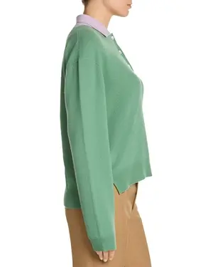 Marni Cashmere Long Sleeve Polo Sweater