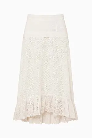 Ulla Johnson Violetta Cotton Skirt - Pristine