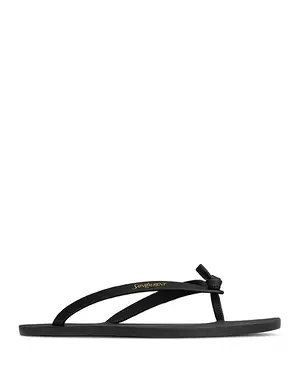Saint Laurent Calfskin Pool Flip-flops