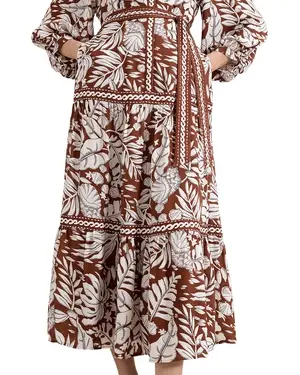 PHASE EIGHT Coralie Print Midi Dress