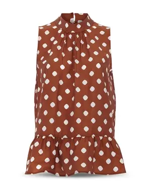PHASE EIGHT Peplum Polka Dot Blouse