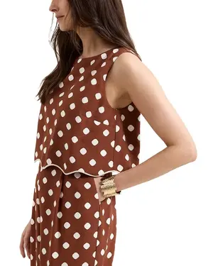PHASE EIGHT Alia Spot Double Layer Jumpsuit