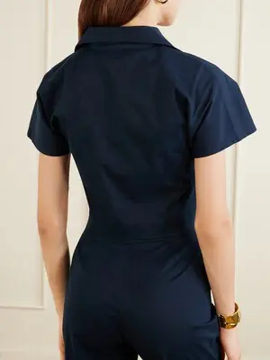 Giuliva Heritage Cropped Tie-front Cotton-blend Shirt