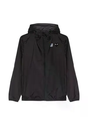 Play Comme Des Garcon X K-way Logo Patch Hooded Jacket