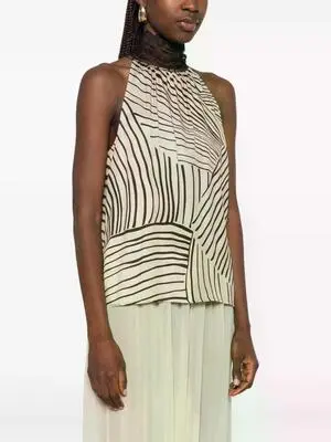 PT TORINO Graphic Print Halter Neck Top