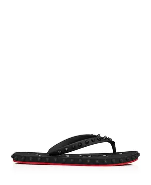 CHRISTIAN LOUBOUTIN Super Loubi Flip Rubber Sandals - Black
