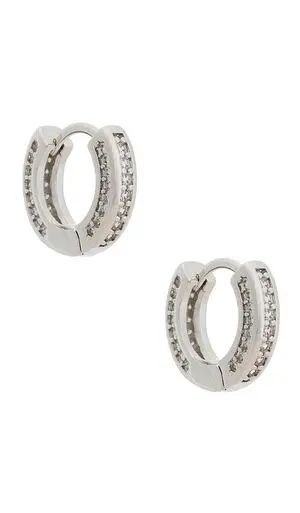 MAZIN JEWELS Charlotte Hoops Earring - Silver