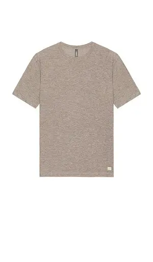 Vuori Strato Tech Tee In Grey - Heather Grey