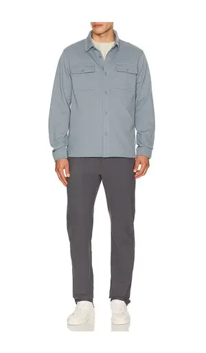 Vuori Waffle Knit Shirt Jacket - Abyss