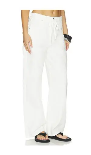 ELODIE THE LABEL Edda Wide Leg Twill Pants
