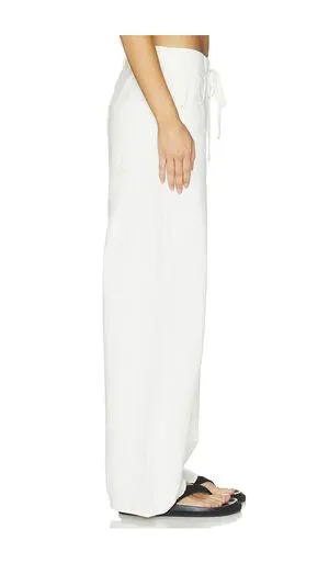 ELODIE THE LABEL Edda Wide Leg Twill Pants