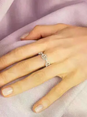 APM MONACO Pavé-set Chain-link Ring