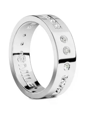 APM MONACO Smile" Engraved Ring - Silver