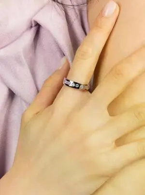 APM MONACO Smile" Engraved Ring