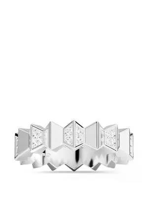 APM MONACO Up And Down Crystal-embellished Ring - Silver
