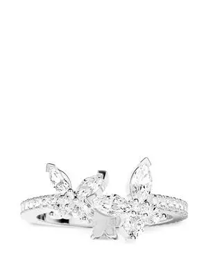 APM MONACO Double Butterfly Ring With Crystal Embellishments