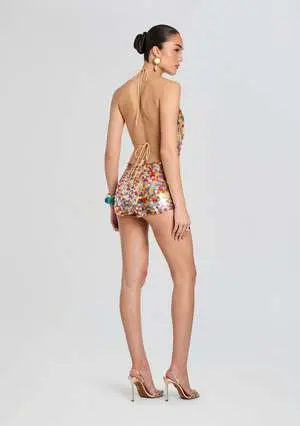 Retrofete Mistral Sequin Cowl Neck Top