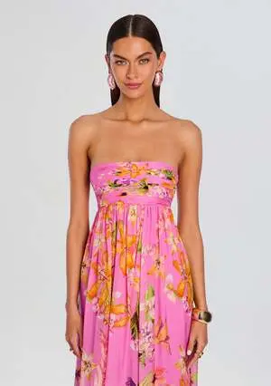 Rococo Sand Posy Strapless Maxi Dress