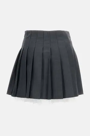 SELF-PORTRAIT Pleated Mini Skirt - Grigio